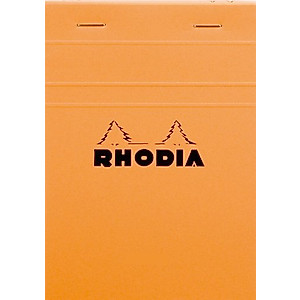 Pack of 3 Rhodia Top Staplebound No. 13 Graph Notepad (4 X 6) Orange, Black and White