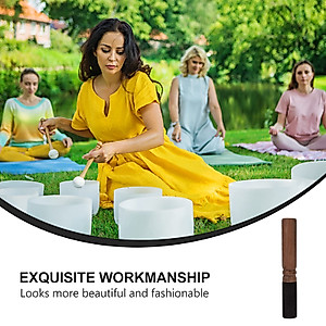 ARTIBETTER Singing Bowl Mallet 13CM Tibetan Singing Bowl Striker Sound Bowl Stick Wooden Buddha Sound Bowl Mallet For Meditation Yoga Relaxation Mindfulness Bowls Brown