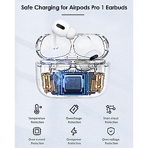 Air-pod Pro Charging Case for Air pod Pro 1st Generation Only, Air pods Pro 1st Generation Smart Charging Case with Standby Mode, 660mAH Air pods Pro Charger Case Replacement, with Sync Button
