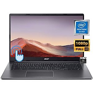 Acer 2023 Flagship Chromebook Light Laptop, 17.3" FHD IPS Touchscreen, 4-Core Intel Pentium N6000 (Upto 3.3GHz), 8GB RAM, 64GB eMMC, HD Webcam, WiFi 6, 10+ Hour Battery, Chrome OS+HubxcelAccessory