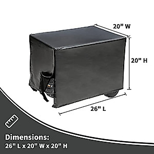 GDcaptain Generator Covers Waterproof 26" L x 20" W x 20" H Generator Covers with 600D Heavy Duty Fabric and UV-Resistant PVC Coating for most 3000-5000 Watt Universal Portable Generators Black