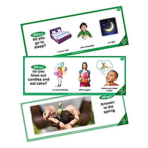 Super Duper Publications | WH Questions Skill Strips® Photo Cards | Educational Learning Resource for Children | Practice Expressive and Receptive Language Skills