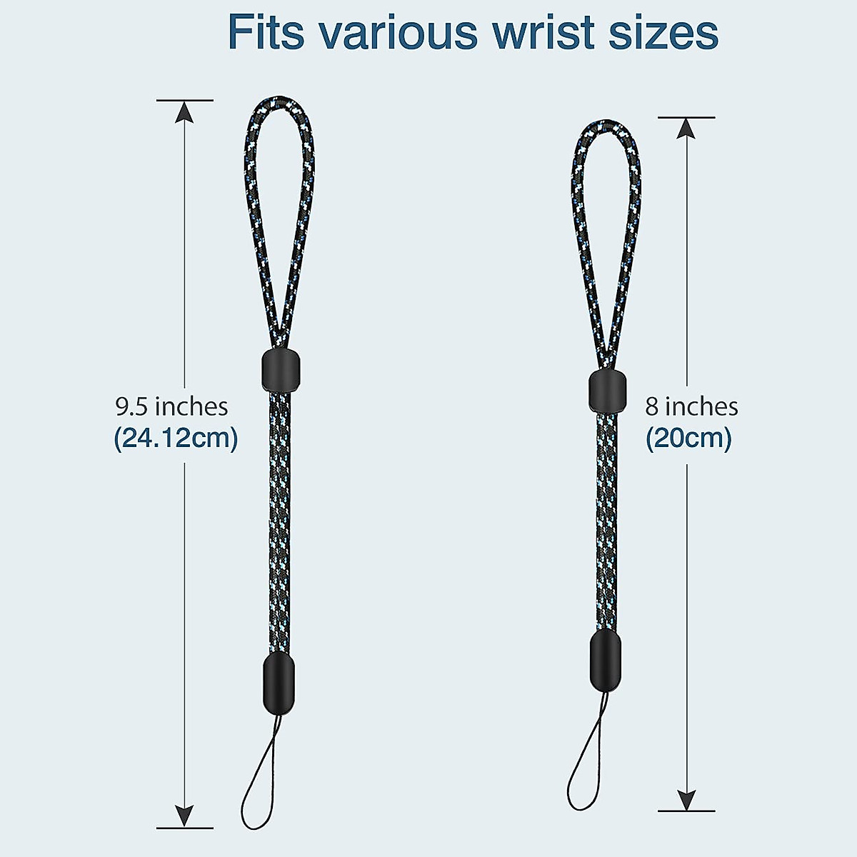 Hand Wrist Strap Lanyard, 6 Pack 8inch Adjustable Nylon Wristlet Straps Keychain String for Cell Phone Case Holder, AirPods Pro 2 2022, Camera, Key, GoPro, USB Drive, Ski Glove (Multi-Color)