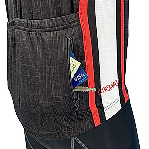 CORVARA BIKE WEAR Men's Bigfoot Cycling Short Sleeve Bike Jersey (Large) Black