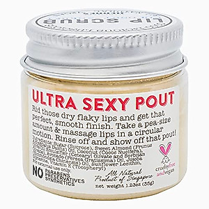 100% Natural Lip Scrub, Vegan Conditioning Coconut Lip Exfoliator - Gentle Exfoliant, Sugar Lip Polish and Lip Exfoliator Scrubber for Chapped and Dry Lips, 1oz (Coconut Sorbet)