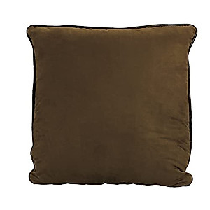Paseo Road by HiEnd Accents | Brown Faux Leather Reversible Euro Pillow Sham, 27x27 inch, Rustic Cabin Lodge Western Euro Pillow Covers