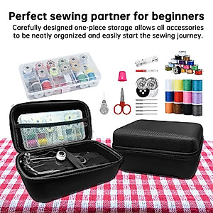 Handheld Sewing Machine, Beginner's Sewing kit with Storage, Two Power Supply Modes, Electric Switch, Simple Operation, Portable Mini Sewing Machine, Beginner's Sewing Machine.(Black)