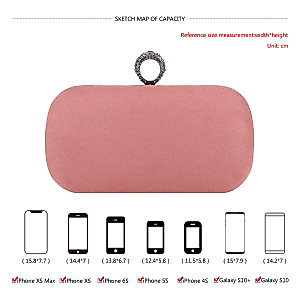 Fawziya Evening Purses Rhinestone Ring Handle Velvet Clutch Bags For Women Clutches-Cocoa Brown