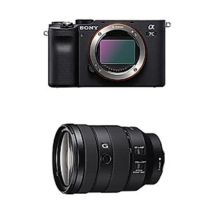 Sony Alpha 7C Full-Frame Mirrorless Camera - Black with Sony - FE 24-105mm F4 G OSS Standard Zoom Lens (SEL24105G/2)