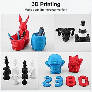 ENTINA 4 Colors PLA 3D Printer Filament for Tina 2, Dimensional Accuracy +/- 0.02mm, 1.75MM 200G 3D Printer Filament Bundle for 3D Printers