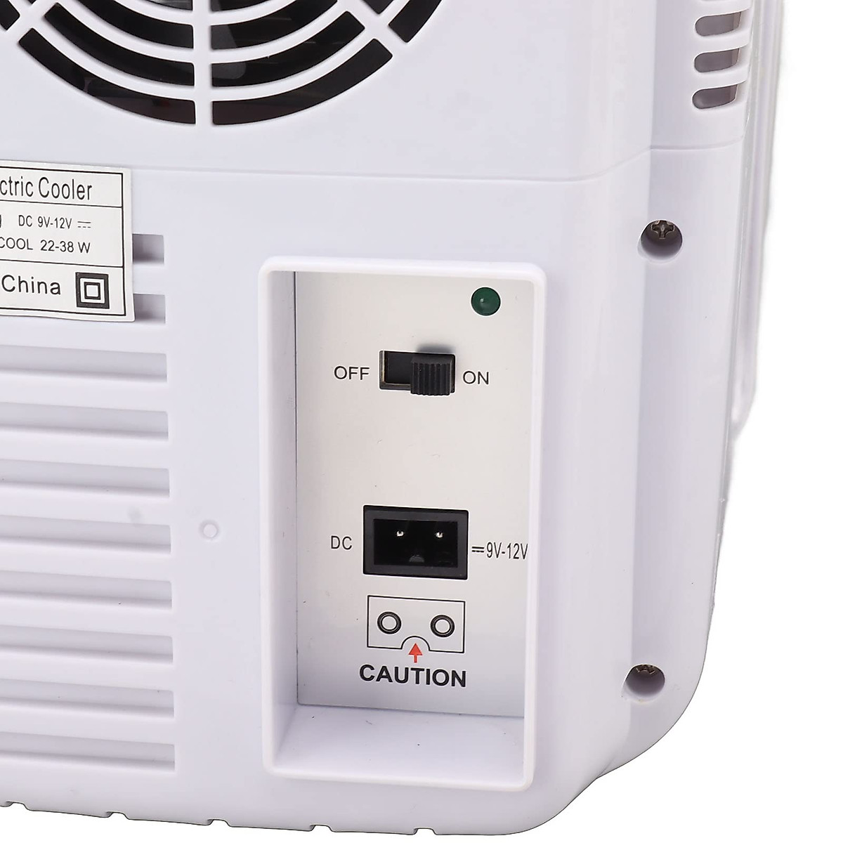 Syrisora Mini Skincare Fridge Organizer 4L with Mirror LED Light Removable Partition Board for Cosmetics Beverage Car 100‑240V (EU Plug)