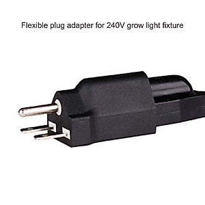 CDMALL 110V / 120V to 220V / 240V Plug Adapter for for Grow Light Hydroponic Growing Accessories (2-Pack)