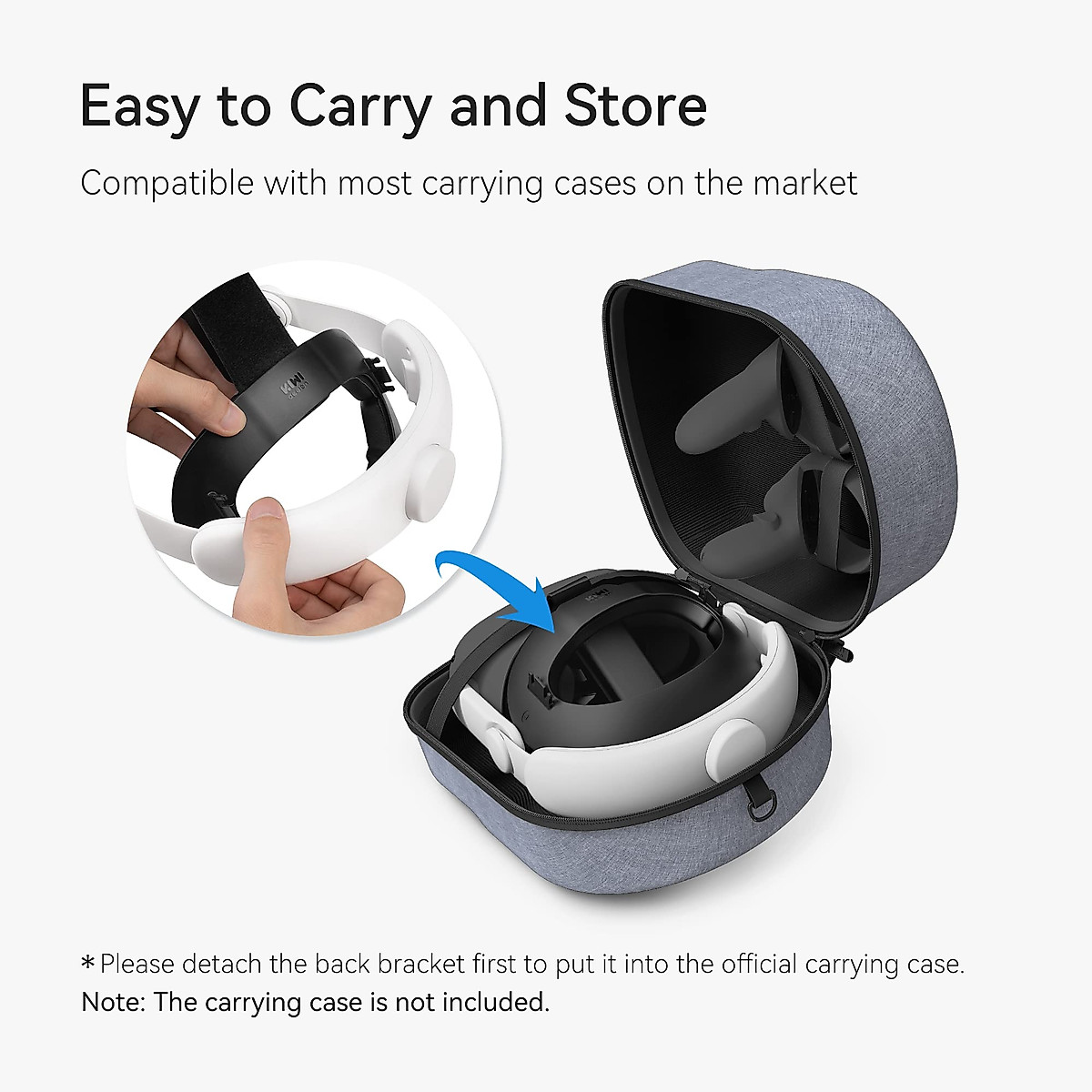KIWI design Comfort Head Strap Accessories with 3 in 1 Battery Holder Strap, Enhanced Support and Extending Playtime, Compatible with Quest 2 (Battery Not Included)