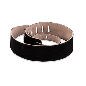 Levy's Leathers MS26-BLK 2.5" Hand-Brushed Suede Guitar Strap, Black