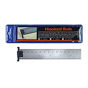 A Set of Hooked Rulers (1)6 and (1)12 Inch Hooked Rulers Standard and Metric Measurements Double Sided Machinist Rule Crafting Woodworking Straight Edge Design Layout by TOFL