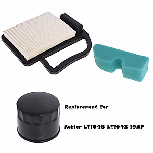 labwork Air Filter Kit Replacement for Kohler Cub Cadet LT1042 LT1045 19HP Engine