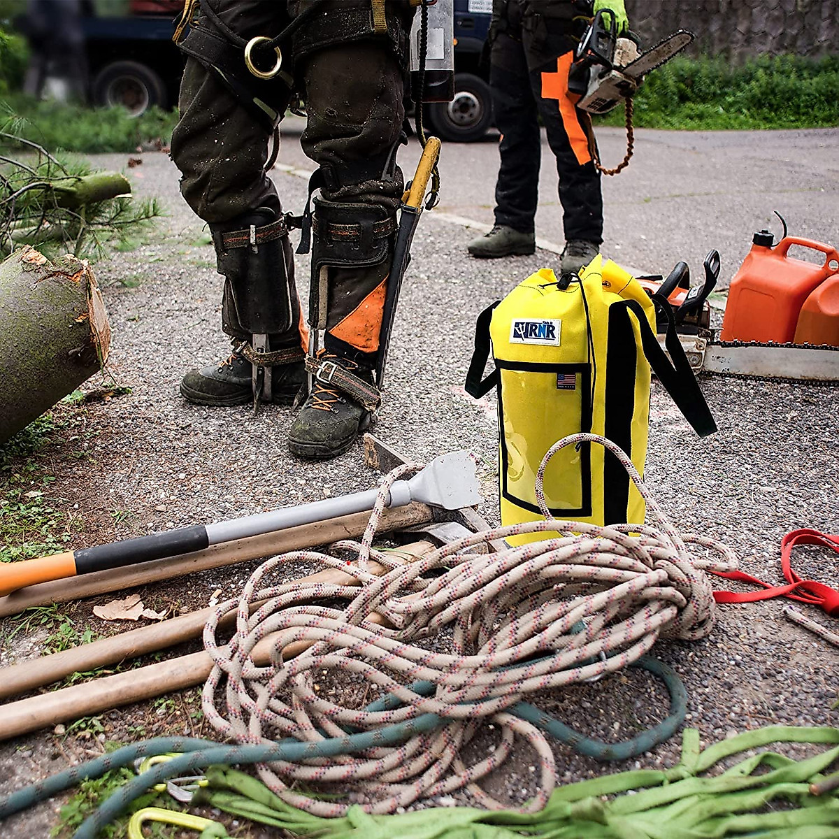 Rock-N-Rescue Grand Rope Bag with Drawstring Closure - Rock Climbing and Rescue Gear, Heavy Duty Waterproof Nylon Material, 400' of 1/2" Capacity, Large, Green