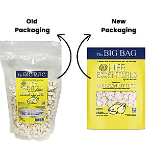 All Natural Freeze Dried Chicken/Chicken Littles Pet Treats for Dogs & Cats - No Fillers, Preservatives, or Additives - A No Grain Tasty Treat -1 Lb Big Bag - Made in USA