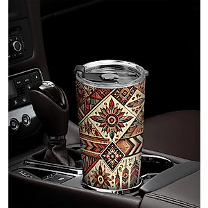 20oz Dreamcatcher Native American Tumbler, Native American Indian Gifts, Coffee Thermos for Women, Men, Stainless Steel Double Wall Vacuum Insulated Coffee Mug, Travel Cup with Lid