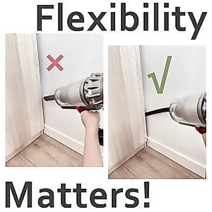 Flexible Crevice Tool for Dyson V7 V8 V10 V11 V15 Cordless Vacuum, Perfect Vacuum Attachment for Dryer Vent, Car Detailing, Corners and Gaps Cleaning - 17 Inches