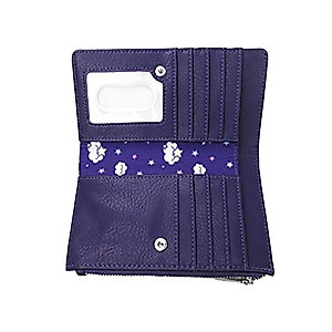 Loungefly x Hello Kitty Spaceship Allover-Print Flap Faux Leather Wallet (Multicolored, One Size)