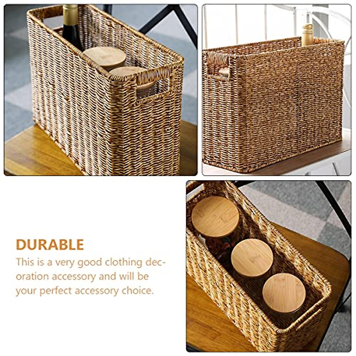 Piggy Bank Snack Container Snack Container Farmhouse Wicker File Basket Magazine Storage Clothes Basket Basket Magazine Holder Pantry Storage Baskets Garbage Container Bin Shelf Bracket