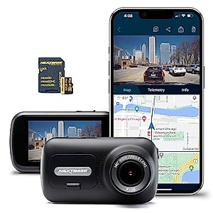 Nextbase 322GW Dash Cam and 32G Micro SD Card Bundle - Full 1080p/60fps HD Recording in Car Camera- 6 Lane Wide Front View- Wi-fi GPS Bluetooth- Parking Mode- Night Vision- Loop Records