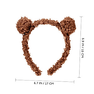 Ciieeo Bear Ears Headbands 6pcs Cute Bear Ears Headband Bear Ears Headbands Decorative Hair Hoops Bear Ears Headdress Headband Resin Hoops for Makeup Lovely Headdress