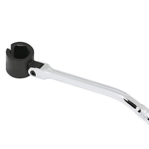 ARES 14021 – Double Sided Flexible O2 Sensor Wrench – Flex Head Design for Access in Tight Spaces – 6 Point and 12 Point Socket Head Configurations - Remove and Install 7/8” (22mm) O2 Sensors