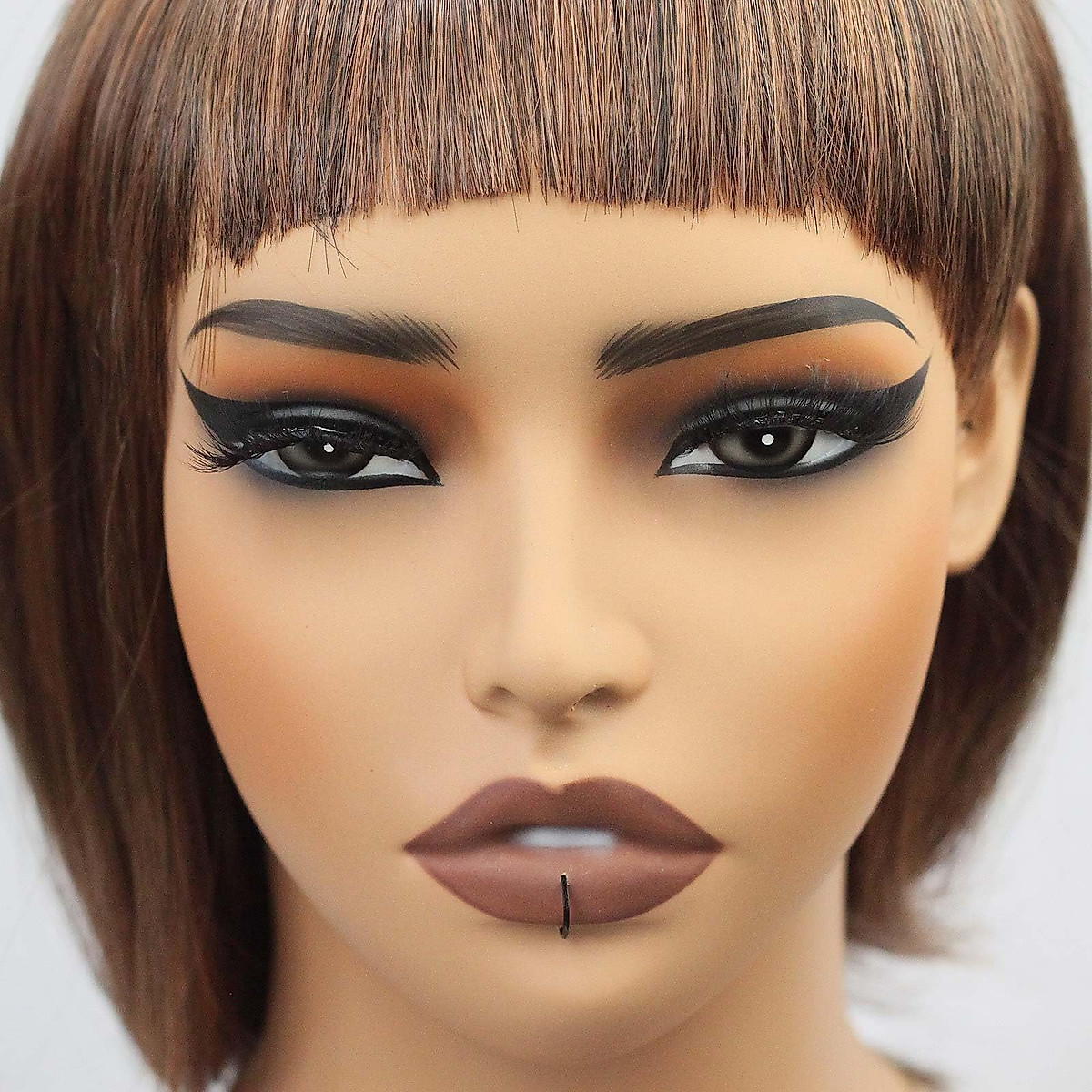 NewkeepsR 3PCS-0.8mm Black Anodised Hinged Clicker Nose Hoop Rings, 20 Gauge 316L Steel Seamless Segment Sleeper Earrings Piercing-7/8/9mm