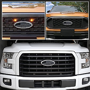 Car Emblem for Ford, 9INCH Front Grill Decal Tailgate Emblem Oval 9X3.5INCH Badge Replacement for F-150 2004-2014 F-250/F-350 2005-2007 Explorer 2011-2016 Edge 2011-2014 EXPEDITION RANGER