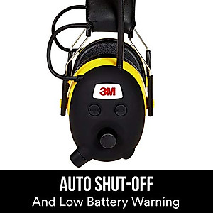 3M WorkTunes Hearing Protector with AM/FM Radio, NRR 24 dB,Black/Yellow