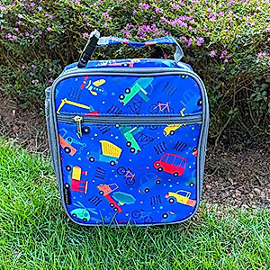 FlowFly Kids Lunch box Insulated Soft Bag Mini Cooler Back to School Thermal Meal Tote Kit for Girls, Boys, Car