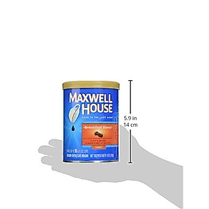 Maxwell House Breakfast Blend Ground Coffee, Light Roast, 11 Ounce Canister