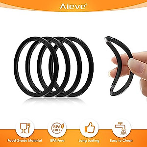 AIEVE 4 Pack Replacement Gasket Compatible with Owala FreeSip Water Bottle, Silicone Lid Seal Replacement Part Compatible with Owala 24oz 32oz 40oz Stainless Steel Cup
