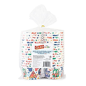 Glad for Kids Disney Mickey and Friends 6oz Paper Snack Bowls, Lids Not Included, 32ct | Disney Mickey Mouse Paper Snack Bowls, Kids Snack Bowls| Kid-Friendly Paper Snack Cups for Everyday Use