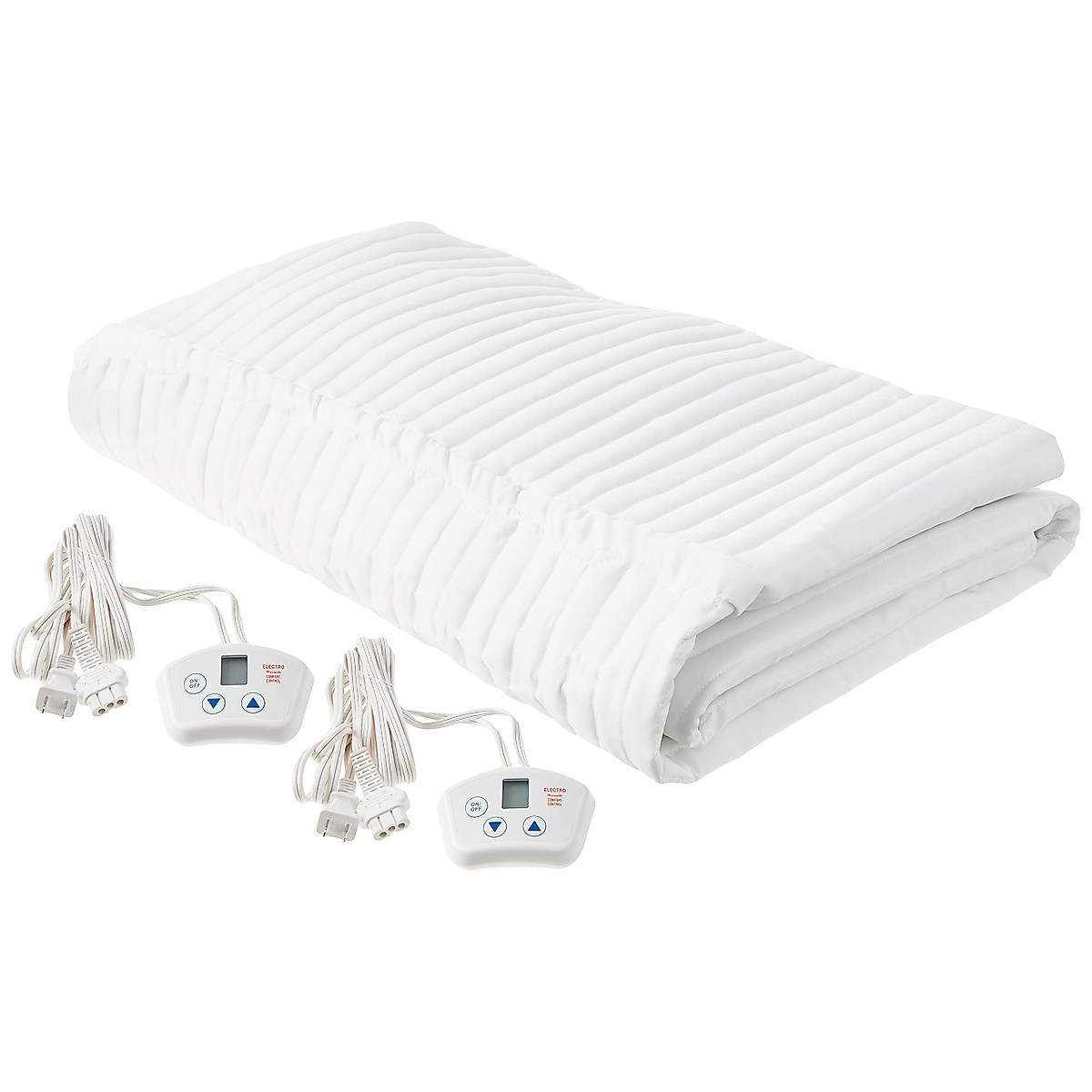 Electrowarmth M60Fld Queen Two Controls Heated Mattress Pad, 60-Inch by 80-Inch, White, Queen-Standard-Dual