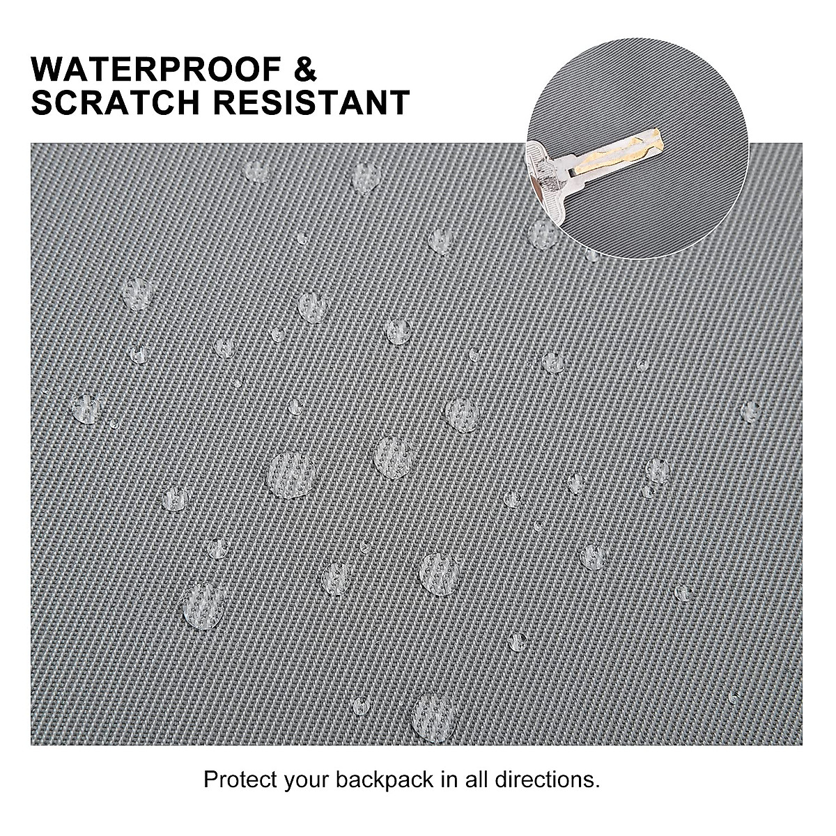 WindTook Travel Laptop Backpack for Men Casual Daypack with USB Charging Port School College Computer Book Bag Fit for 15 Inch Notebook, Gray