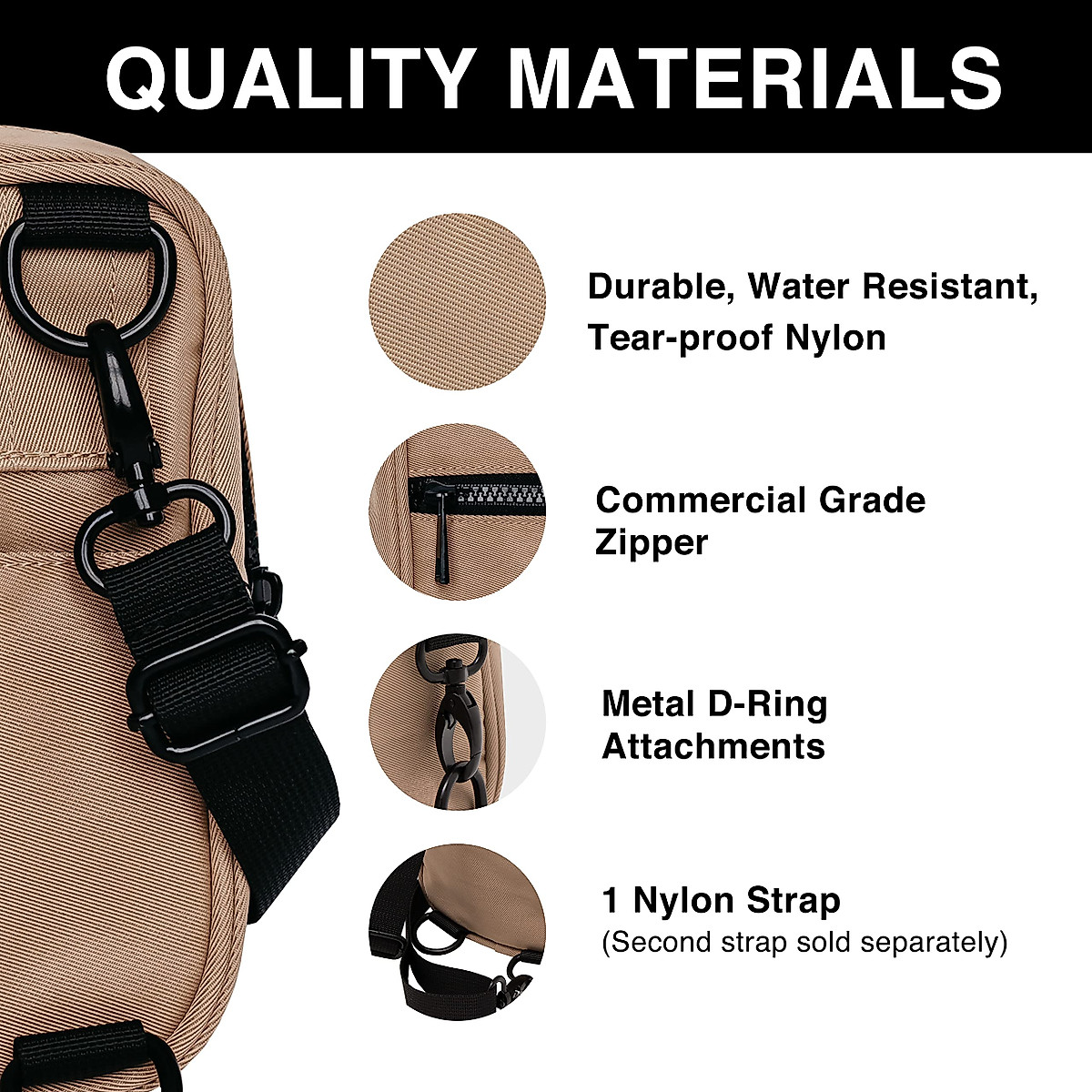 Brixley Crossbody Bag Sling Purse for Women Men Travel, Multi Position Fanny Back Pack