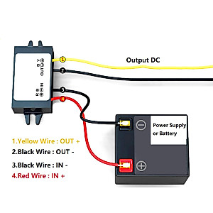 NOYITO DC to DC 9V 2A 3A Converter Buck Module 12V 16V 6V-22V Buck to 9V 3A Max Power Converter IP67 Waterproof with Overcurrent Overheat Short-Circuit Undervoltage Protection (9V 3A, Black)