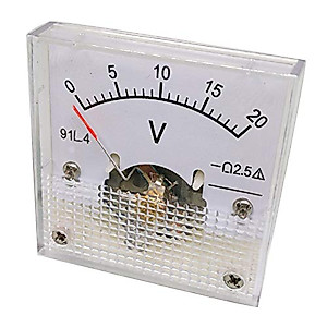 AC 0-20V Square Analog Volt Pointer Needle Panel Meter Voltmeter 91L4