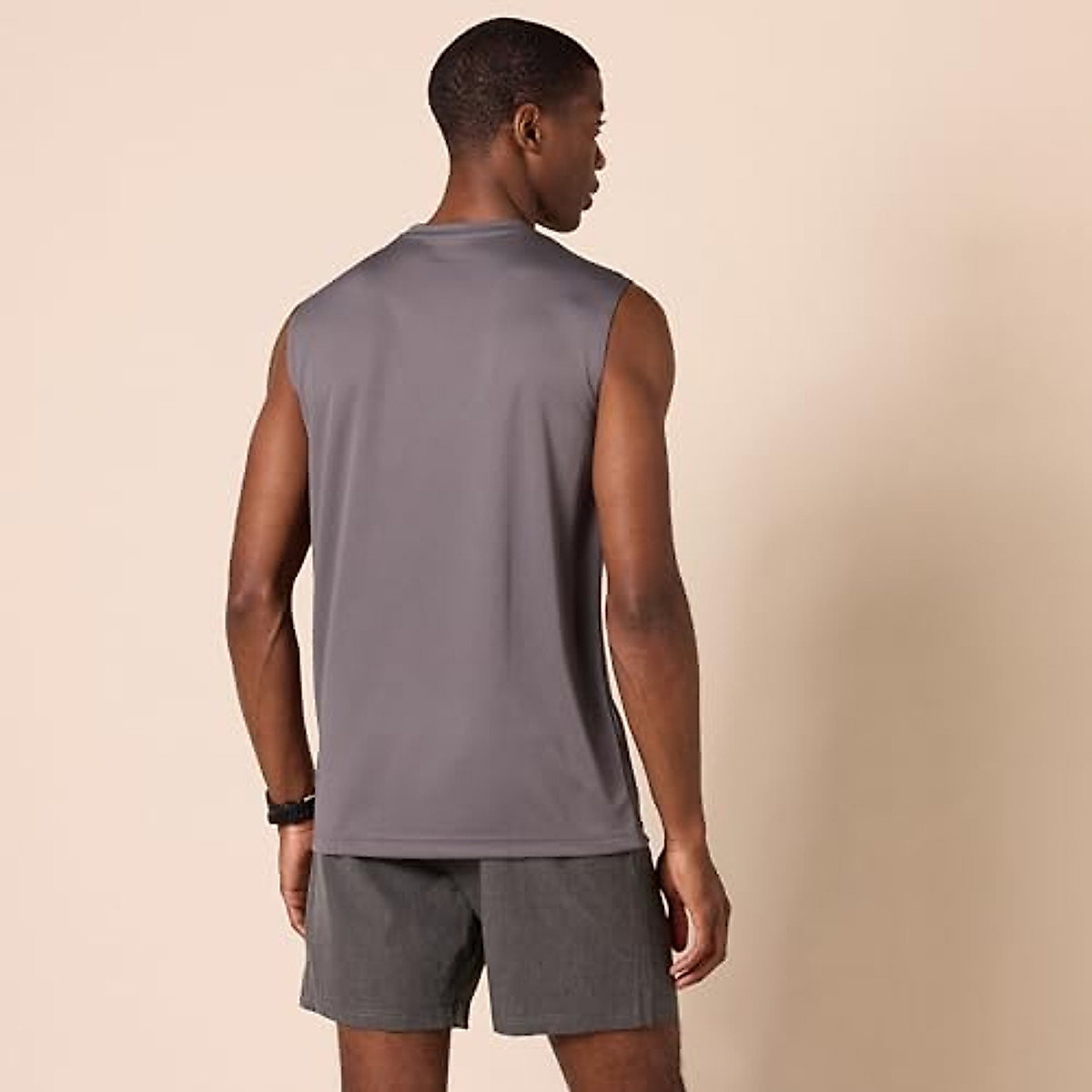 Amazon Essentials Men's Active Performance Tech Muscle Tank, Pack of 2, Medium Grey/Royal Blue, X-Large