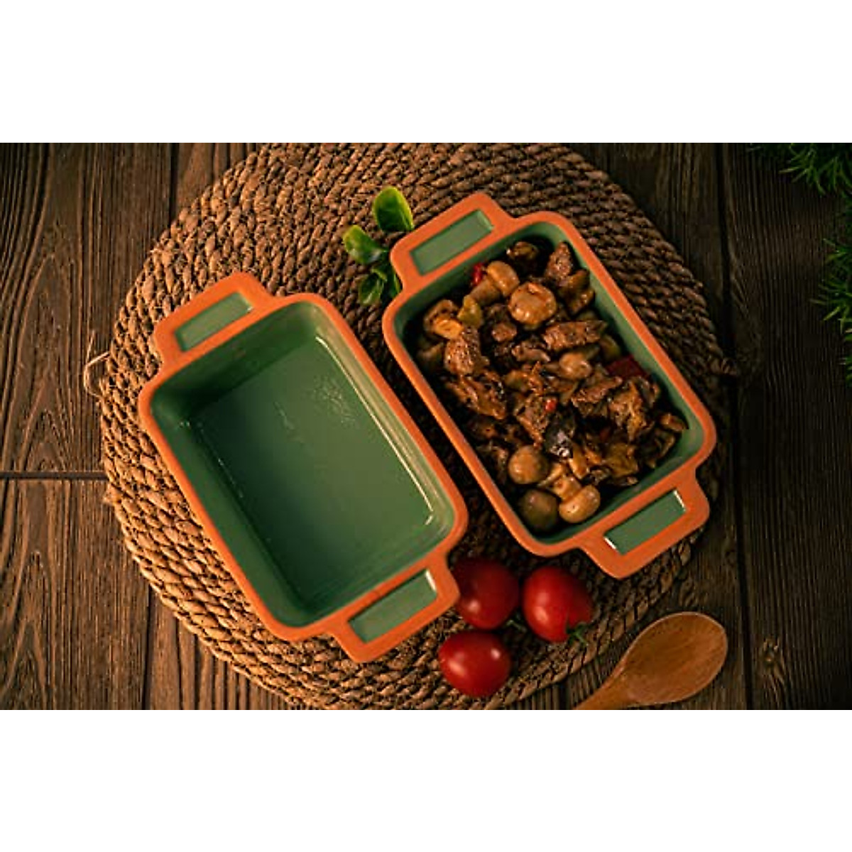 LUKSYOL Handmade Terracotta Rectangular Oven Tray - Authentic Mexican Pottery for Tajine, Moroccan, Indian Cooking | Oven-Safe Clay Pan for Baking and Slow-Cooking | Lead-Free and Versatile Clay Cookware
