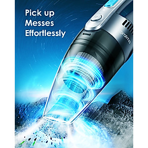 Oraimo Handheld Vacuum, Ultra Lightweight Hand Held Vacuuming Cordless, Hand Vacuum Cordless Rechargeable, 3.5H Fast-Charge for Home Kitchen Car Corner Upholstery Pet Hair Dust Gravel Crumbs Cleaning