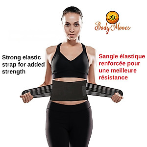 BodyMoves Back Brace Lumbar Support (Regular Size)for Men and Women Dual Adjustable Straps & Extension Belt -Lower Back Pain relief,Spasm,Strain,Herniated Disc,Sciatica,Lifting ,better back