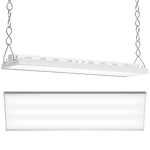 CINOTON 4FT 210W LED Shop Light with 28350LM,0-10V Dimmable Linear High Bay Lighting with 5000K,120-277V 135LM/W Commercial Hanging Lights for Garage Office Warehouse Workshop Factory UL Listed 2Pack