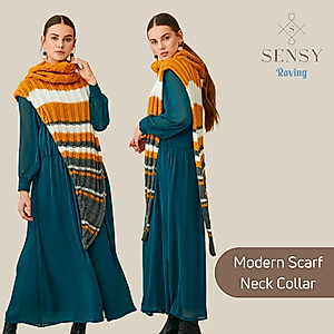 Sensy Roving Yarn, 3.5 oz, 132 Yards, Gauge 5 Bulky (Forest Green)