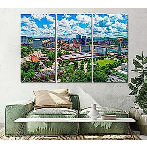 Downtown Knoxville Tennessee USA Canvas Print 3 Panels / 36x24 inches