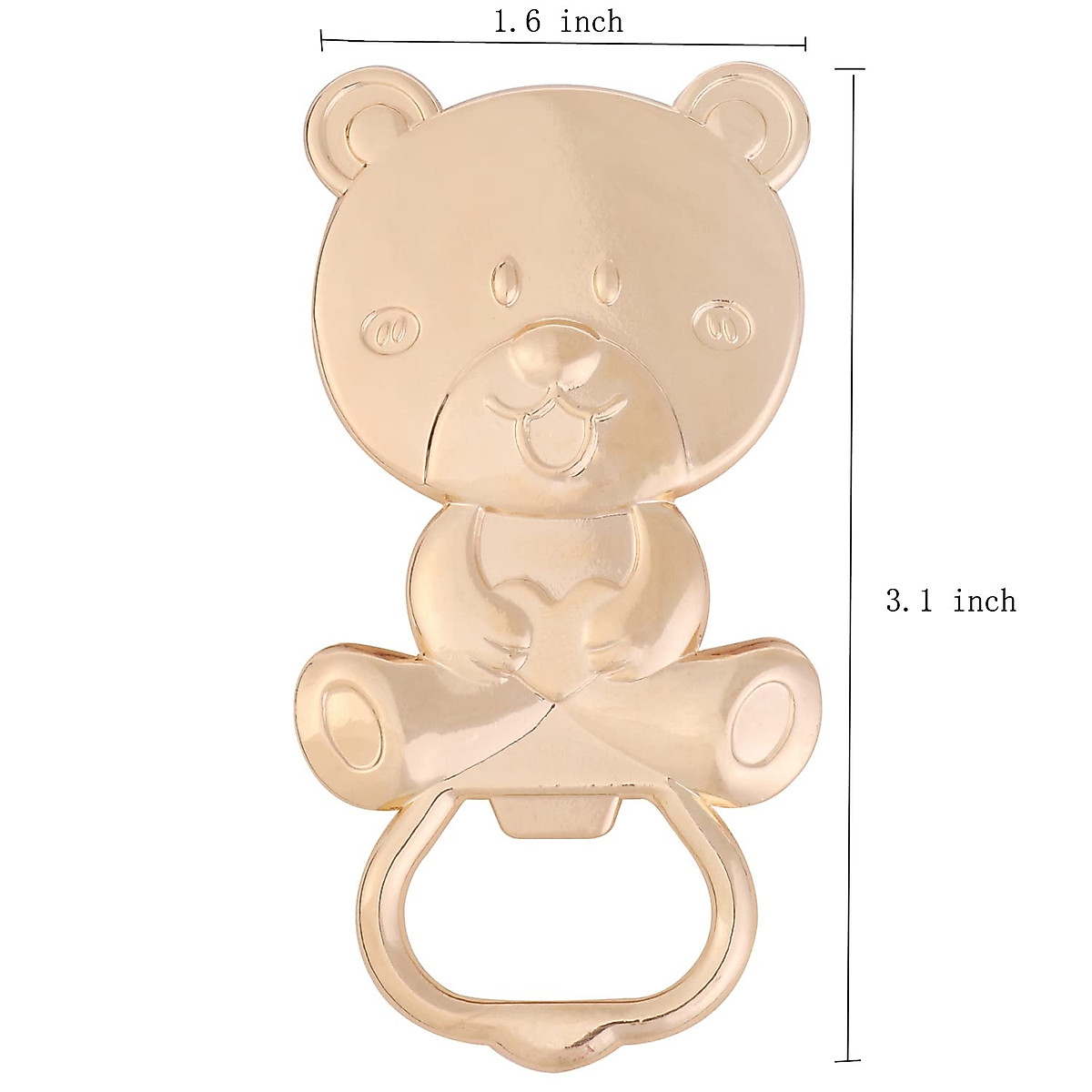 24 Pack Bear Bottle Opener Baby Shower Favors for Guest, Metal Beer Bottle Opener for Baby Shower Souvenirs/Decor/Gift Supplies,Baby Shower Party Favor (Blue, 24)