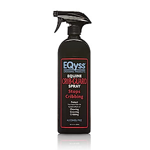 EQyss Crib Guard Equine Spray 32oz - Guaranteed to Stop Your Horse from Chewing and Cribbing